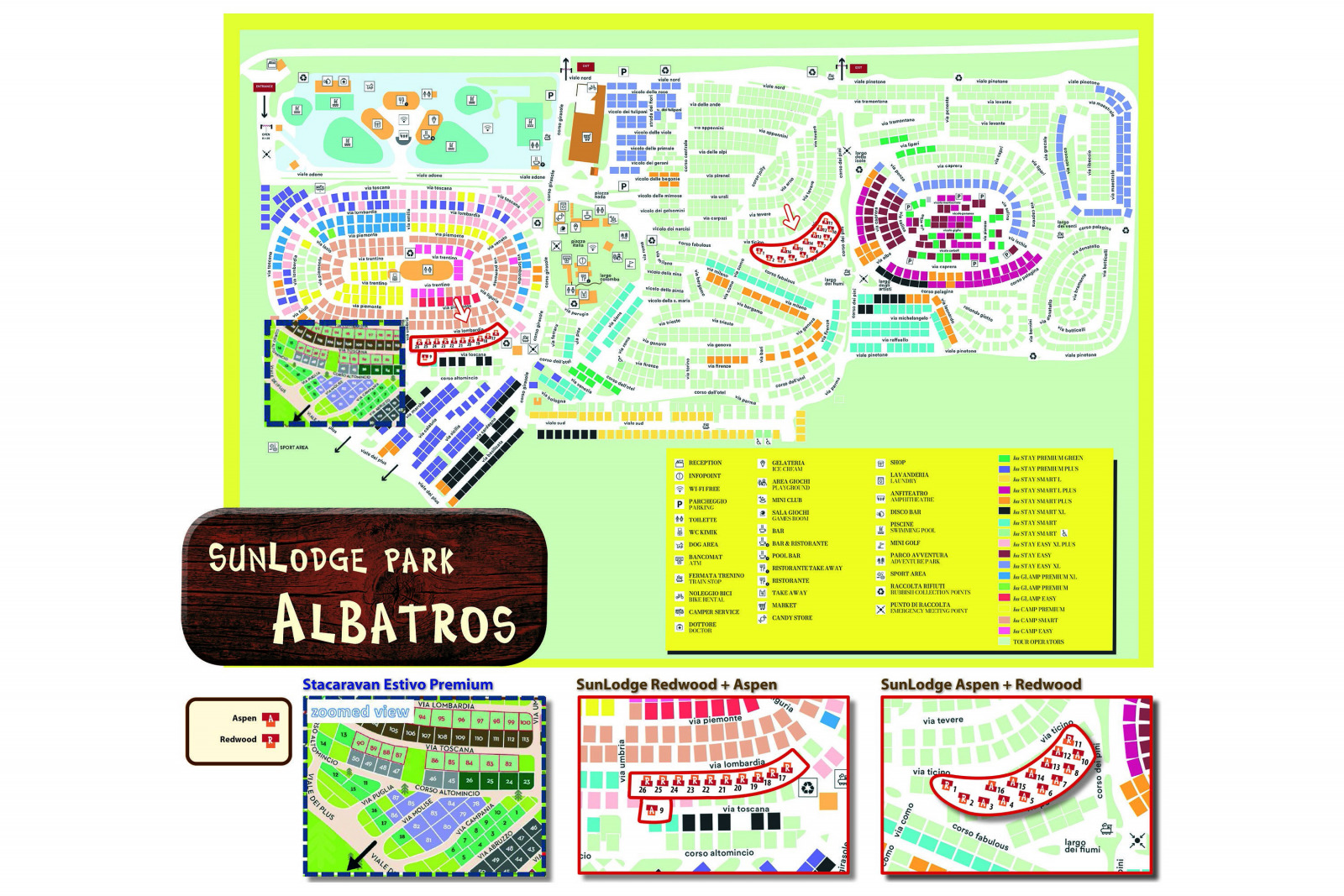 Hu Park Albatros VIllage Bella in San Vincenzo, Toscane in Italië ...