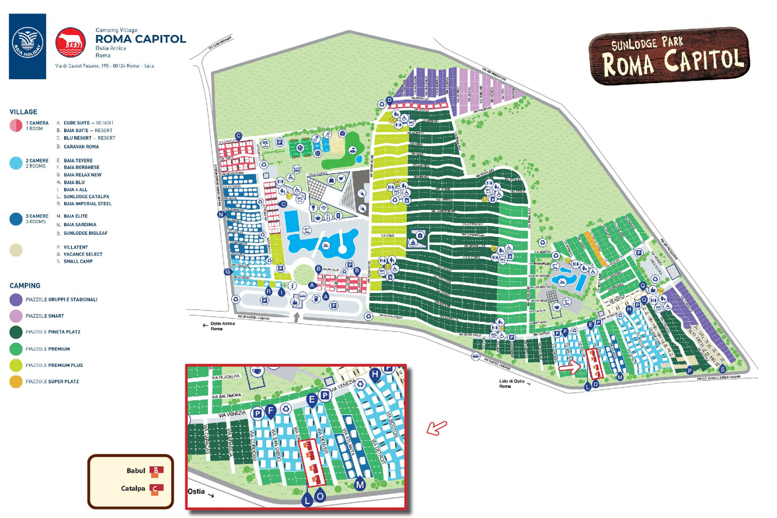 Camping Village Roma Capitol in Roma, Toscane in Italië - Glampings.com